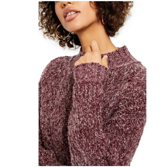 Free People | Sweaters | Free People Carousel Sweater Xs M Very Berry ...